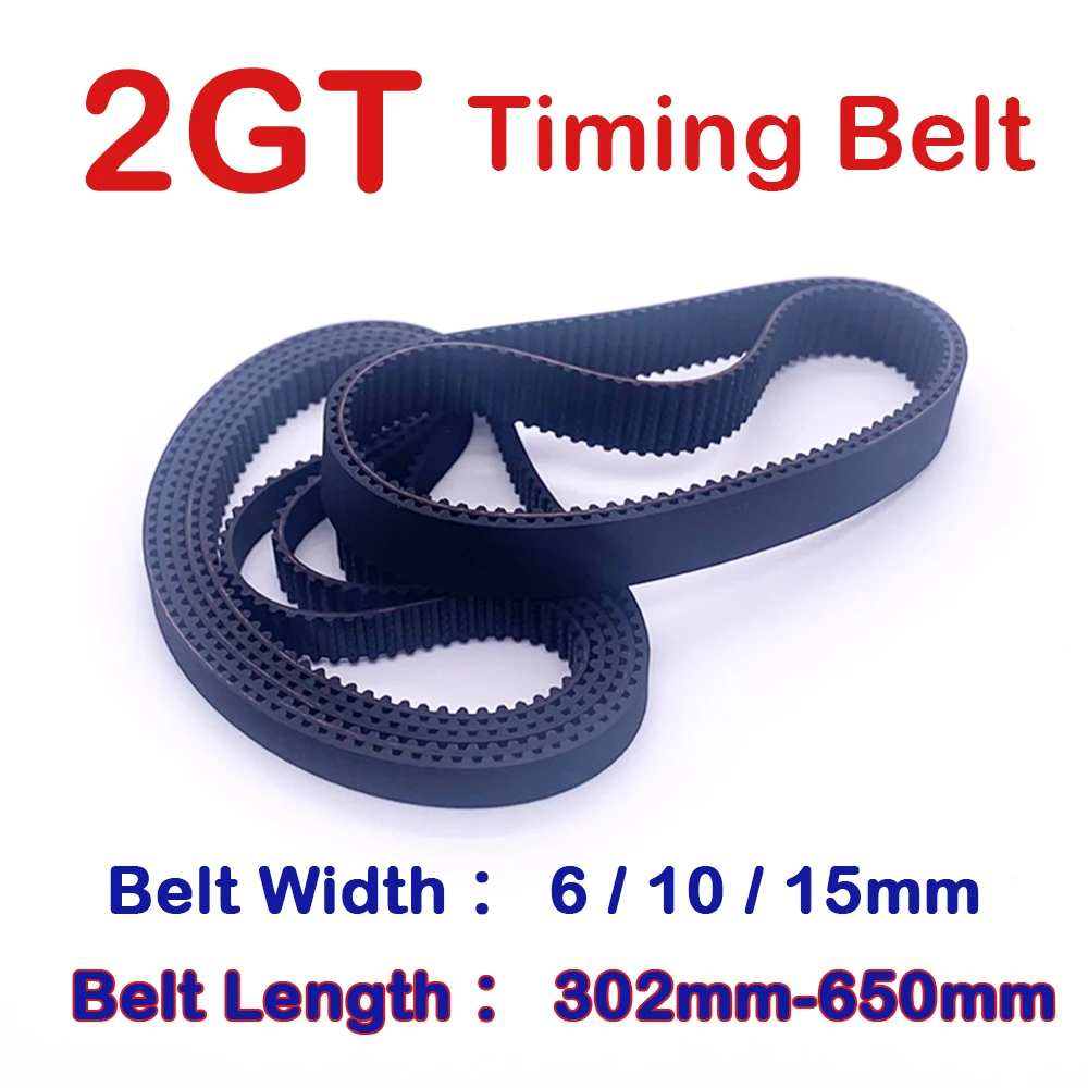 2GT-Timing-Belt-Perimeter-302mm-650mm-Closed-Loop-Belt-Width-6-10-15mm ...