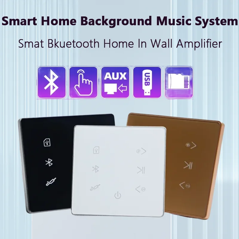 4Channel-25W-Class-D-In-Wall-Amplifier-Audio-Touch-Screen-Bluetooth ...