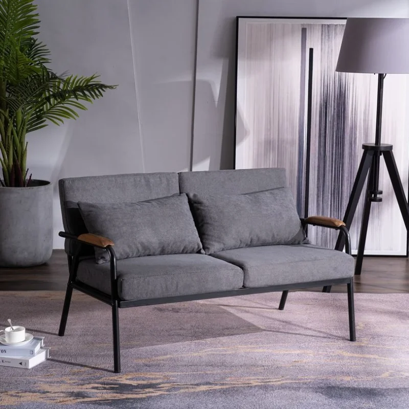 Nordic-Modern-Fabric-Living-Room-Sofas-Simple-Iron-Art-Recliner-Sofa ...