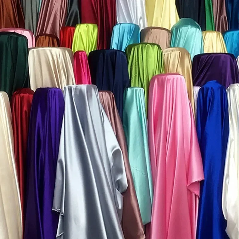 High Density Micro Elastic Satin Fabric By Meters for Clothes Dress ...