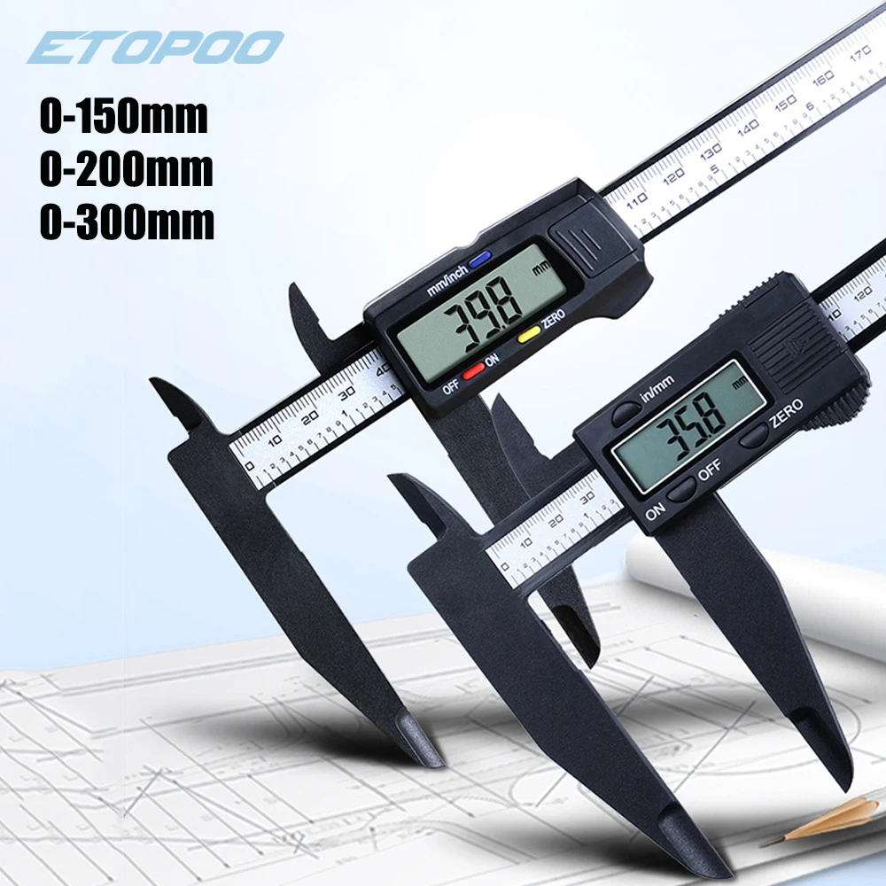 150-200-300mm-Electronic-Digital-Vernier-Caliper-Long-Jaw-Micrometer ...
