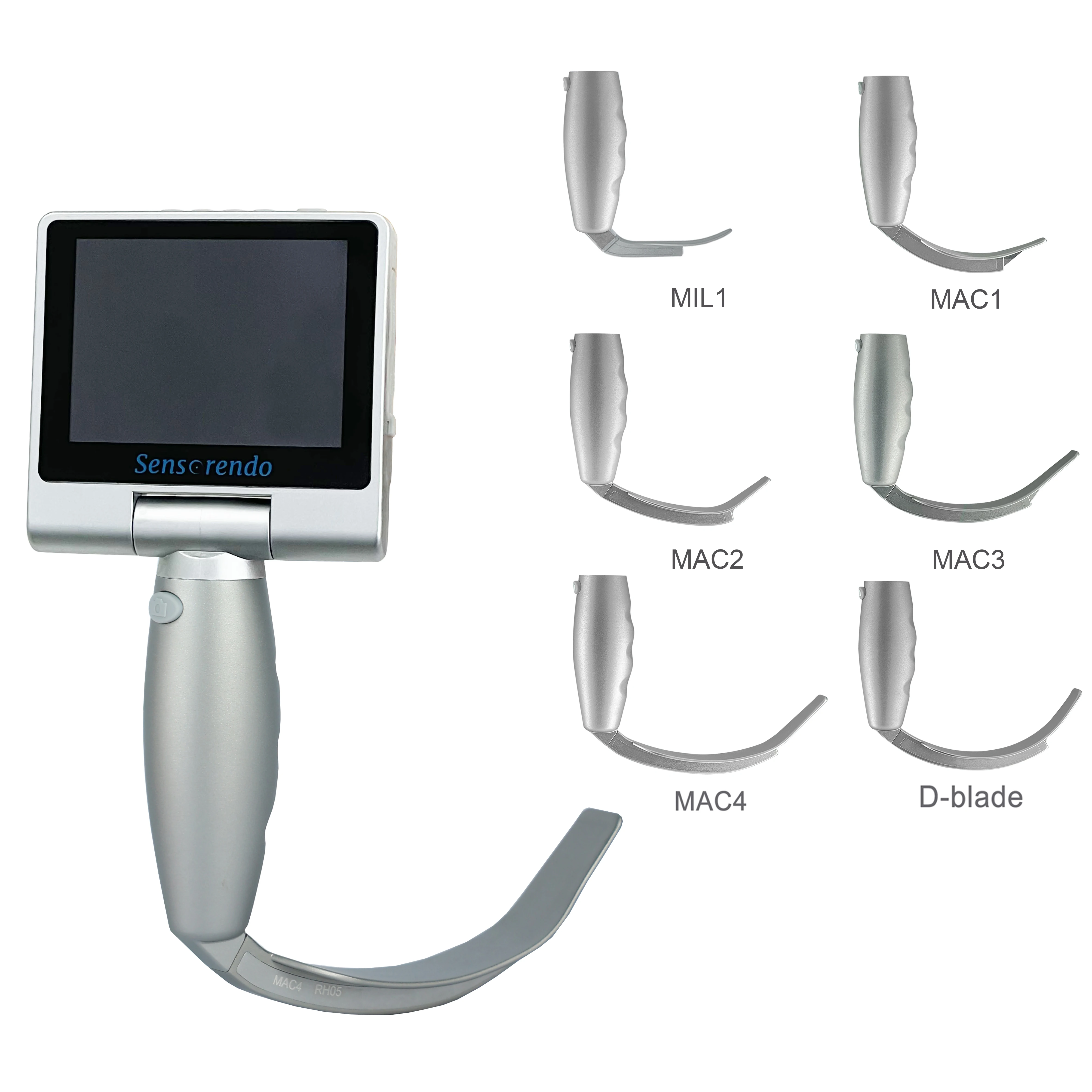 Sensorendo Video Laryngoscope with 6 Reusable Blades (MIL1/MAC1/MAC2 ...
