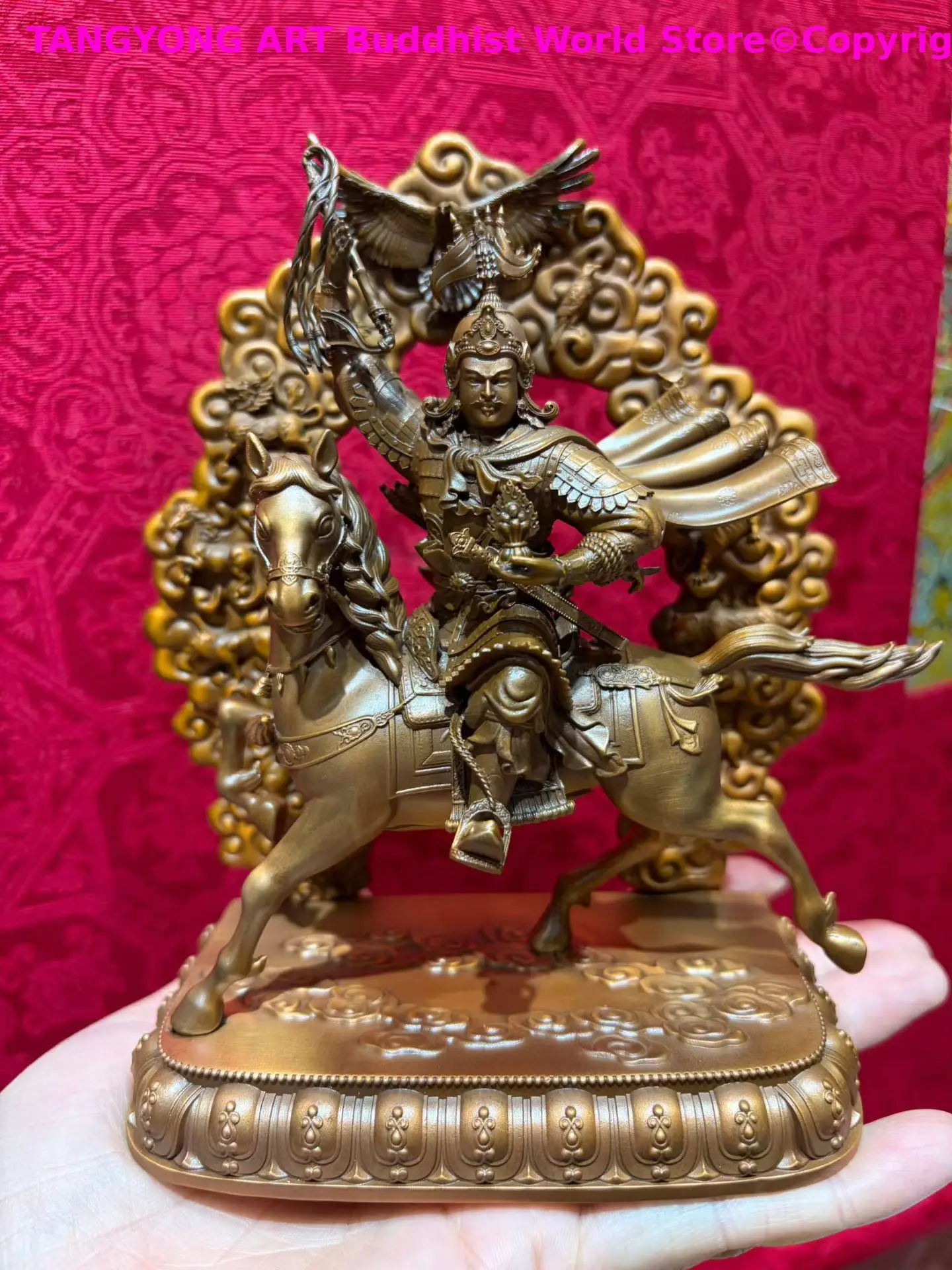 Exclusive High-end Handmade copper statue Holy land gesar god image ...