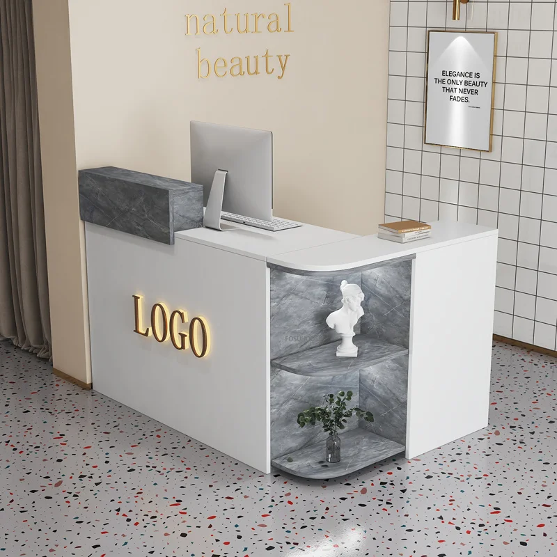 인포데스크 안내 테이블 모던한 미니멀리스트 리셉션 데스크 미용실 바 여성 의류 매장 이발소 프런트 상업 점원 티몬