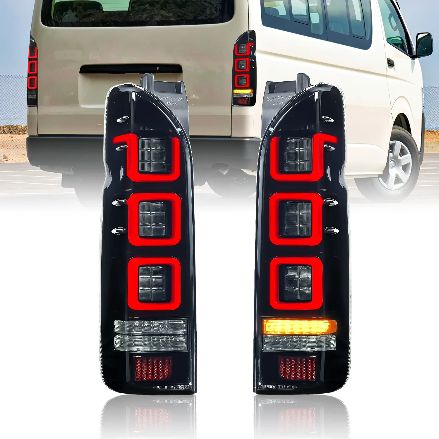 LED Tail Light Assembly for Toyota Hiace 2005 2006 2007 2008 2009 2010 ...