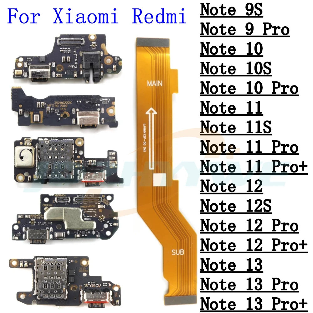 USB Charging Port SIM Card Reader Connector Board For Xiaomi Redmi Note ...