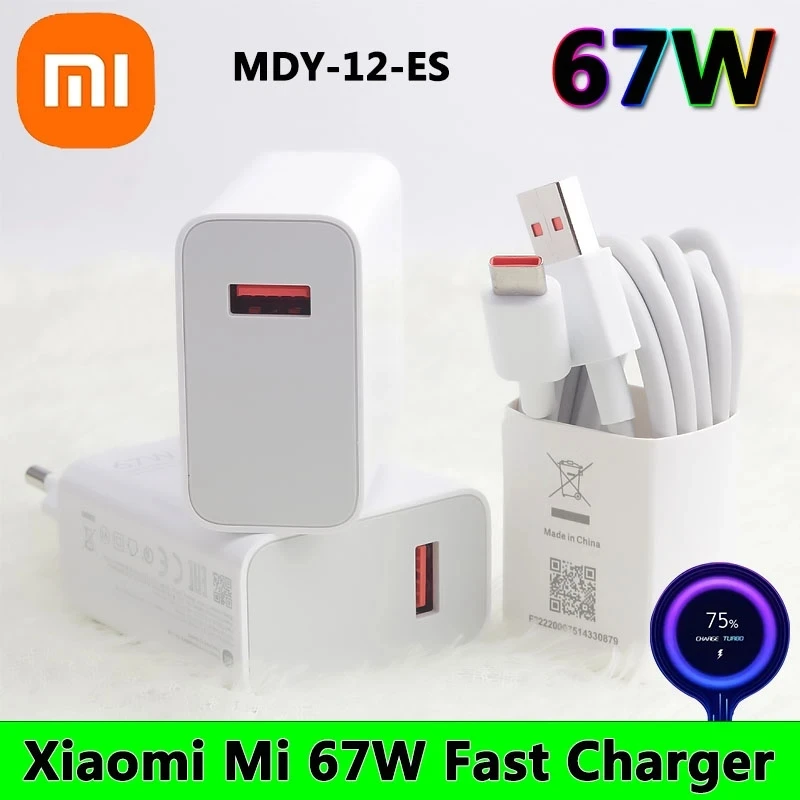 Original Xiaomi 67w Charger Turbo Fast Charge Adapter 6a Cable Xiaomi ...