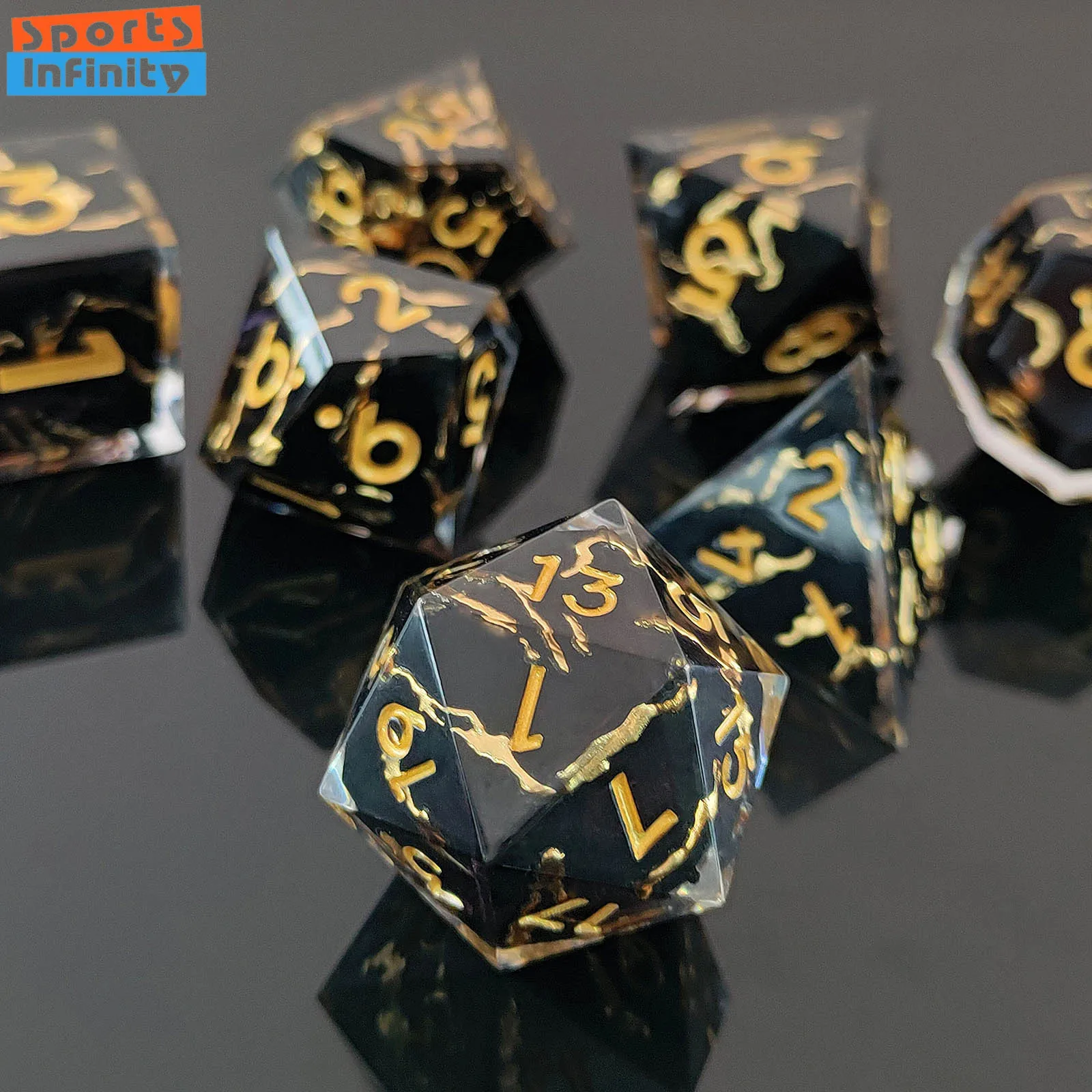 7pcs-set-of-Exquisite-COC-Resin-Dice-Set-Polyhedral-Number-Dice-for-DND ...