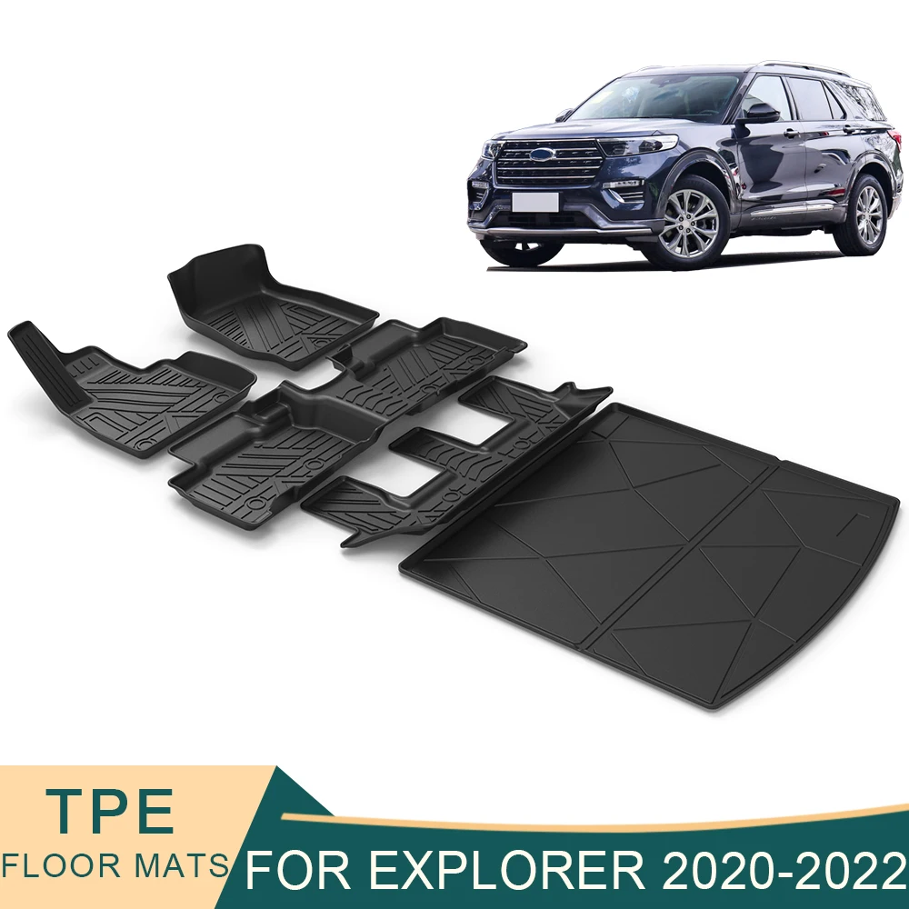 For Ford Explorer U625 G6 2020-2023 Car Floor Mats All-Weather Foot ...