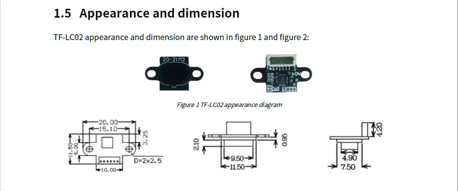 1 PCS-Module de télémétrie LiDAR laser simple, léger, TF-LC02, faible ...