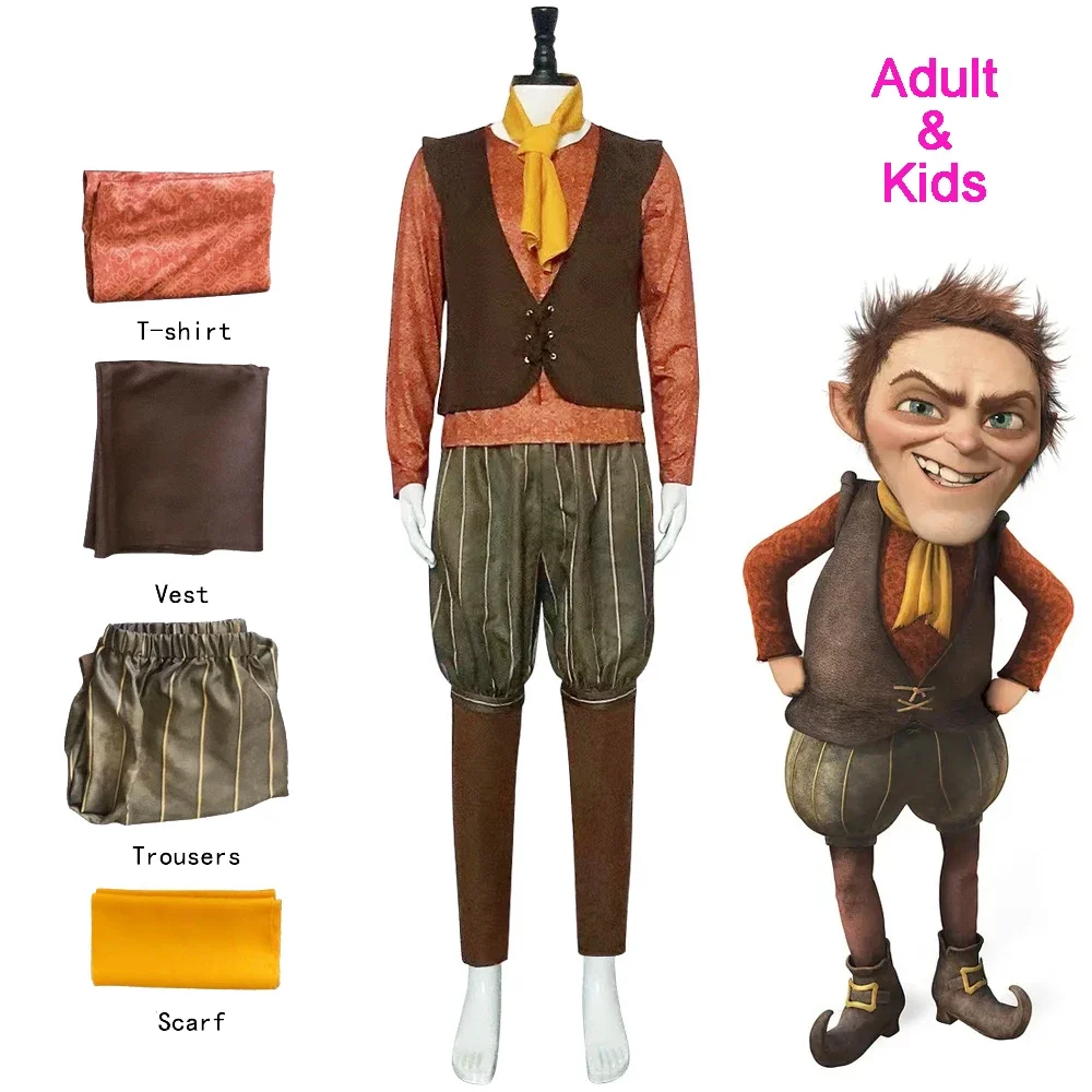 Shrek Movie Rumpelstiltskin Cosplay Anime Monster 4 Costume King Dwarf ...