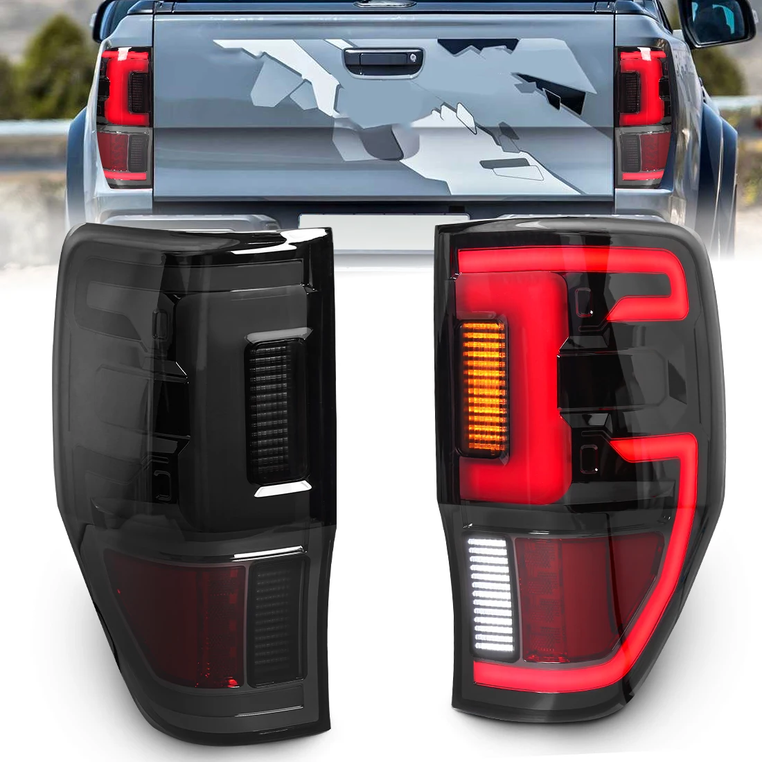 LED Tail Light for Ford Ranger T6 T7 T8 2012 2013 2014-2022 Raptor Xl ...