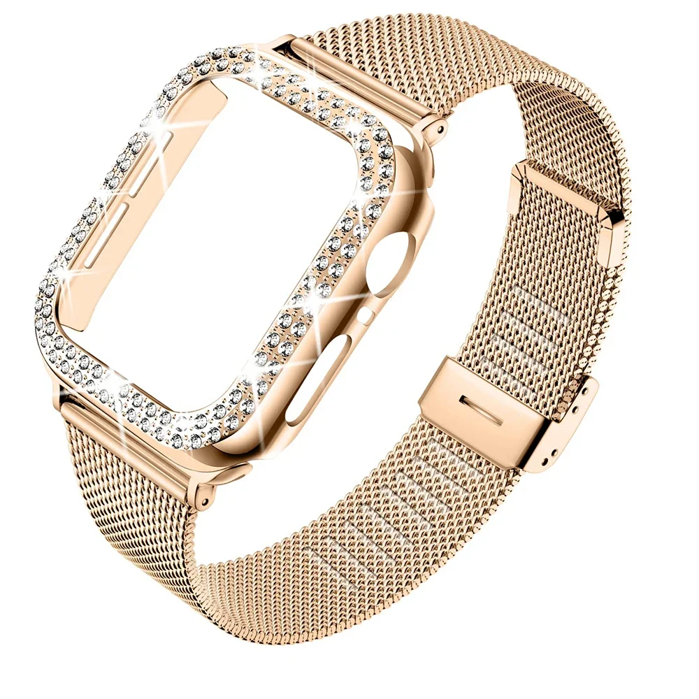 Bo-tier-en-diamant-et-bracelet-en-m-tal-pour-iWatch-bracelet-en-acier ...