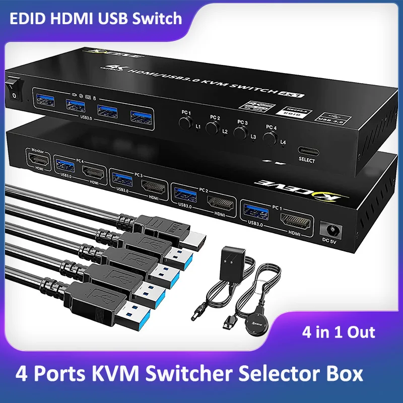 4-Ports-KVM-Switcher-Selector-Box-with-EDID-Emulator-Function-Support ...