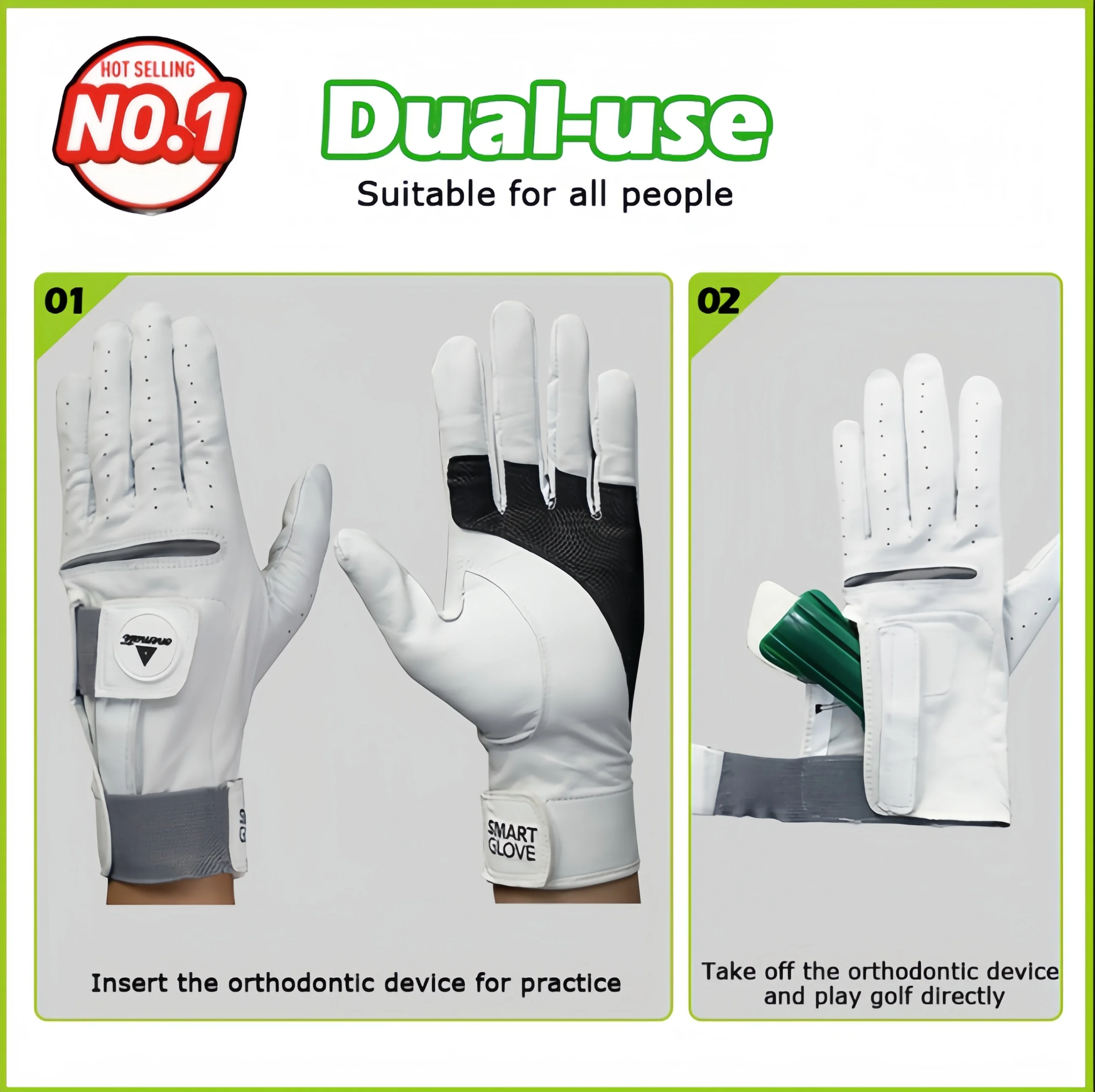 Golf Smart Glove Swing Path Intelligent Correction Training Non-slip ...