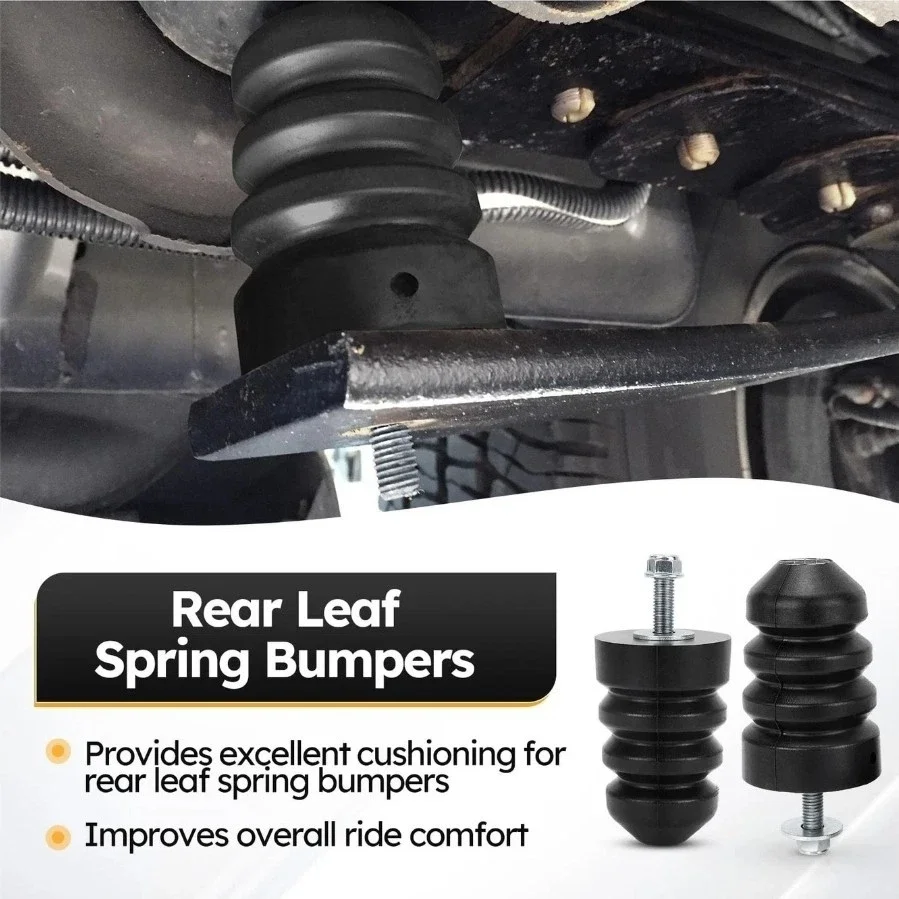 2 PCS Rear Leaf Spring Bumpers FOR Ford 2000-2005 Excursion 2005-2016 ...