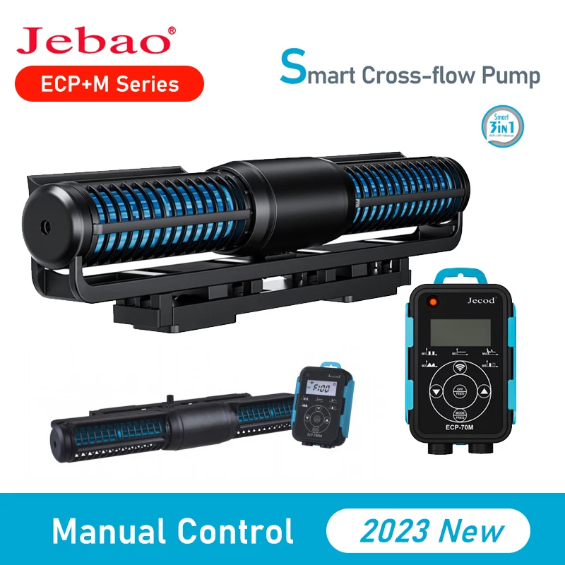 Jebao-Jecod Mini Fish Tank Aquarium, Bomba de fluxo cruzado, ECP, ECP-M, Controlador LCD externo ...