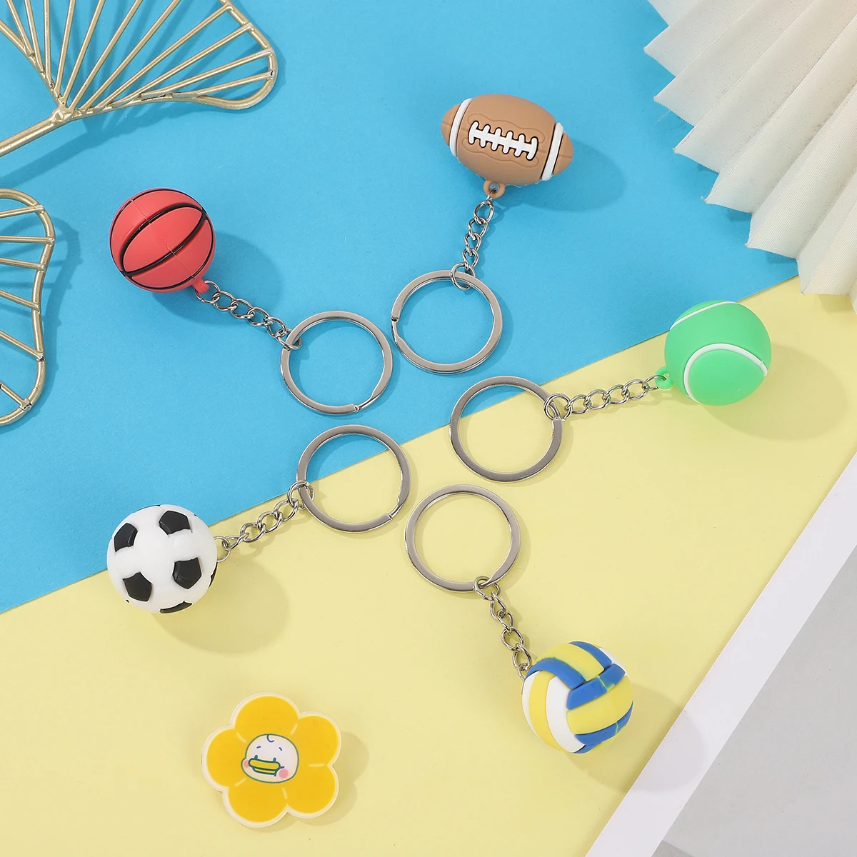 European Football Resin Souvenir Keychain Match Ball Fans Souvenir ...