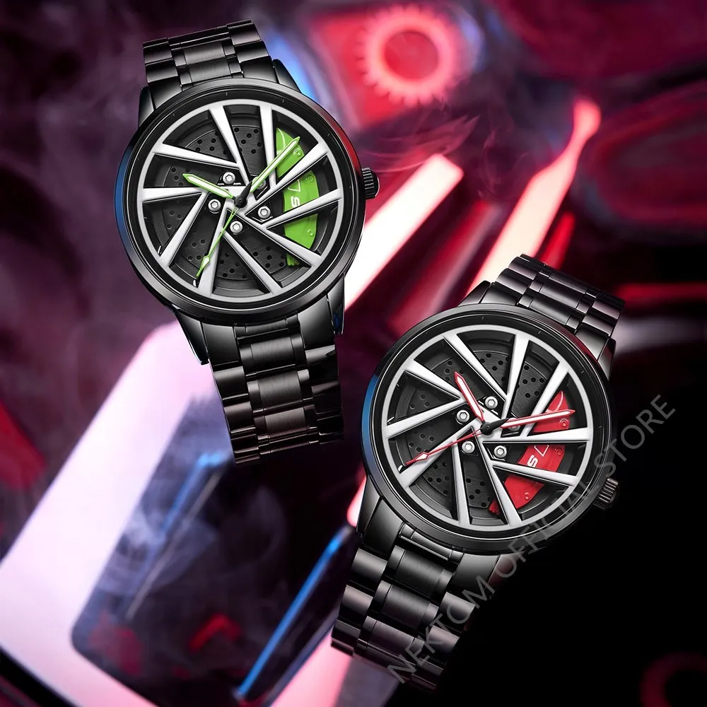 Original 3D Real Man Watches Waterproof Rotate Watch Car Rim Watch ...