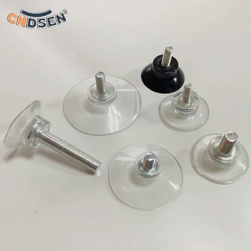 2/5/10/20Pcs Suction Cup Hooks with Screw Shank M6 M8 Clear Sucker Pads ...