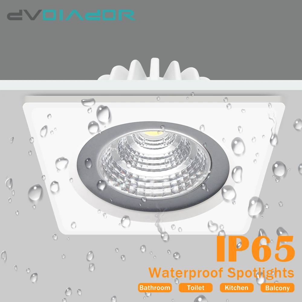 IP65 Waterproof LED Ceiling Spot Lights 5W 7W 12W 15W Anti Fog Bathroom ...