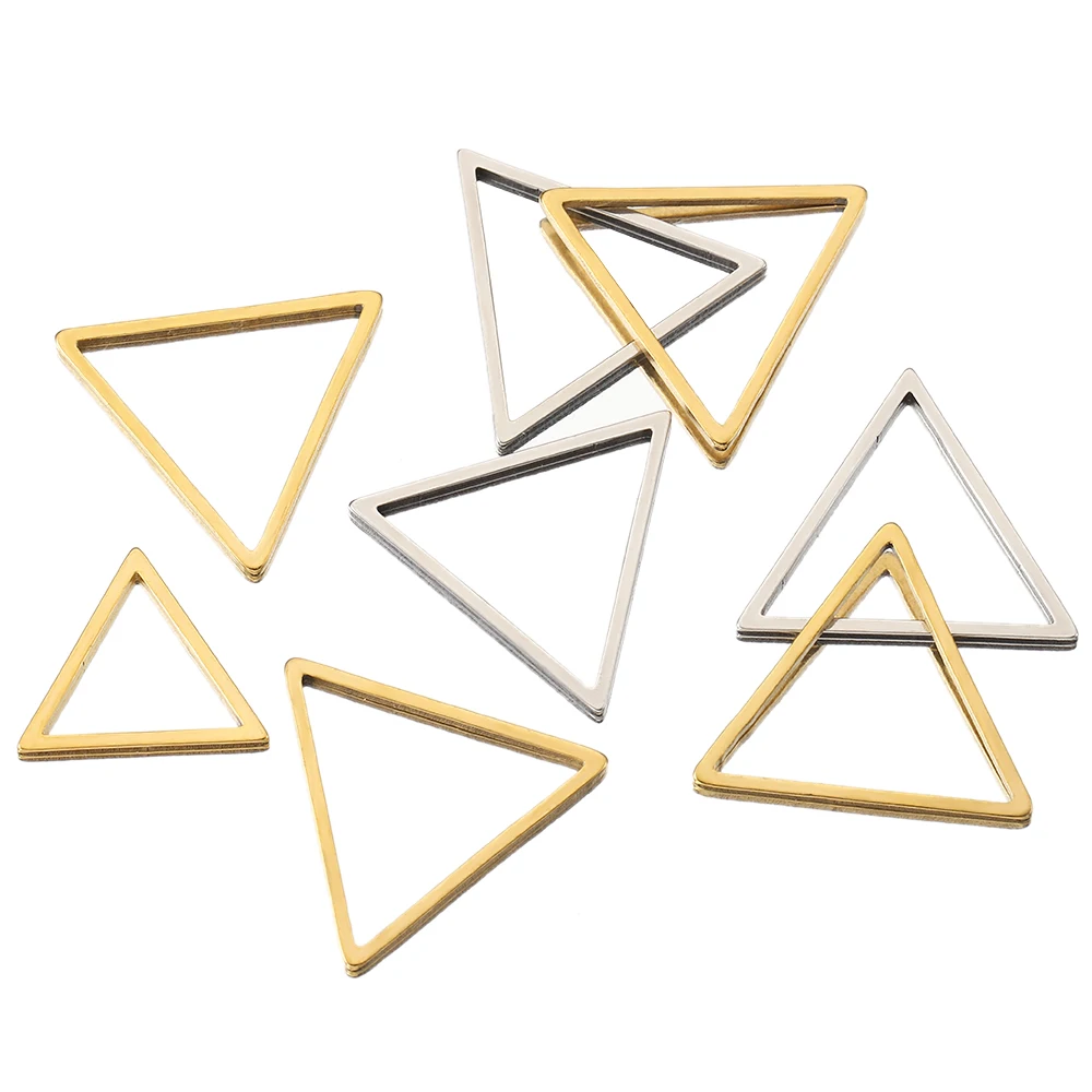 20pcs-Stainless-Steel-Triangle-Frame-Charms-Pendants-for-Earrings ...