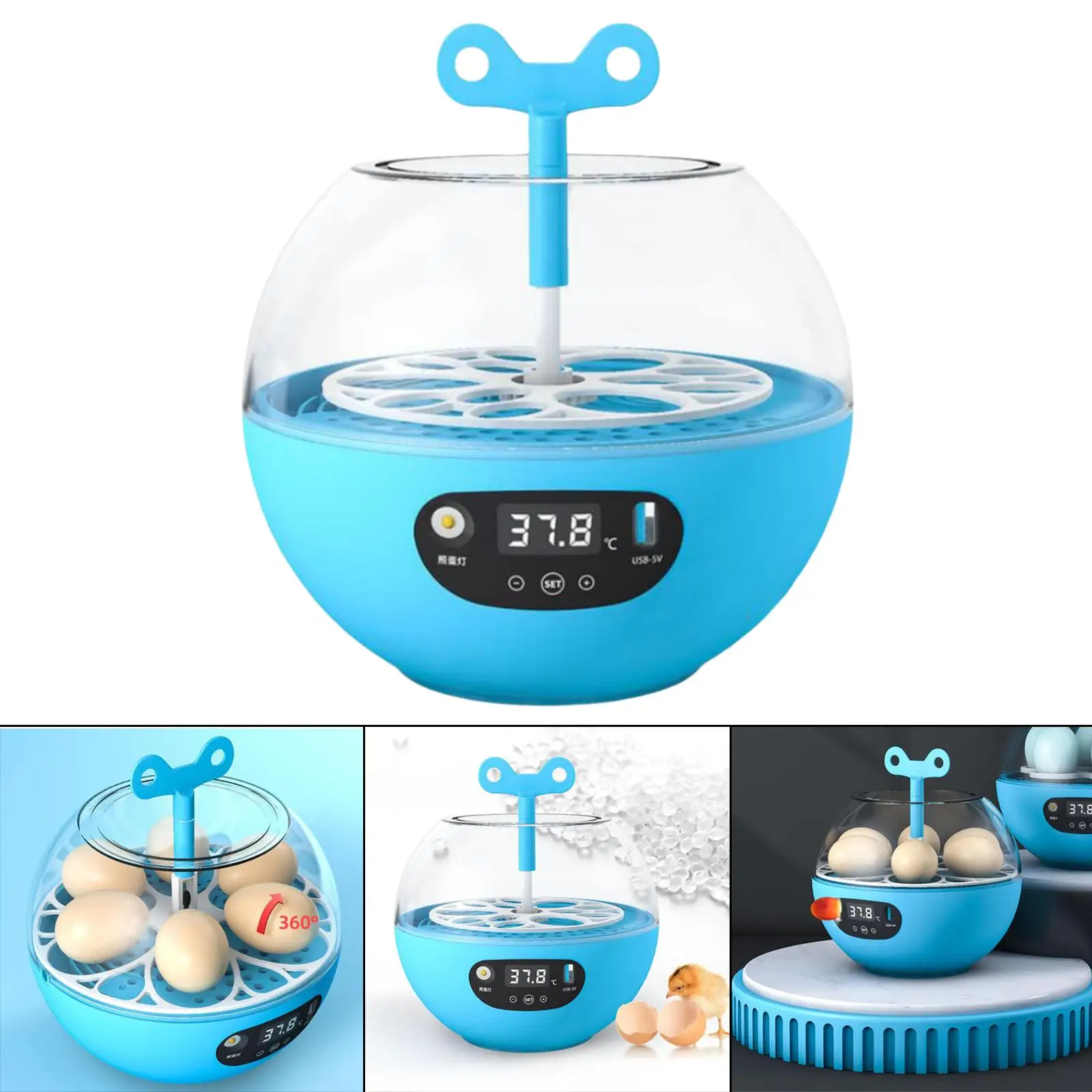Egg-Incubator-6-Eggs-Hatcher-Poultry-Hatching-Machine-Automatic-Egg ...