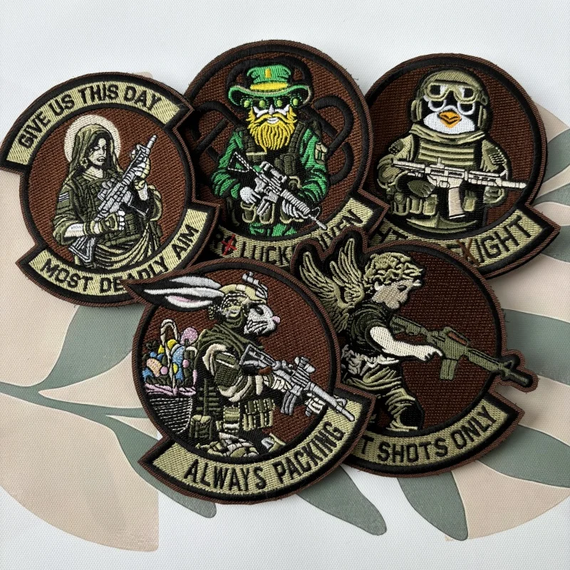 Insignia-de-moral-de-pistola-de-ping-ino-t-ctico-parches-de-combate ...