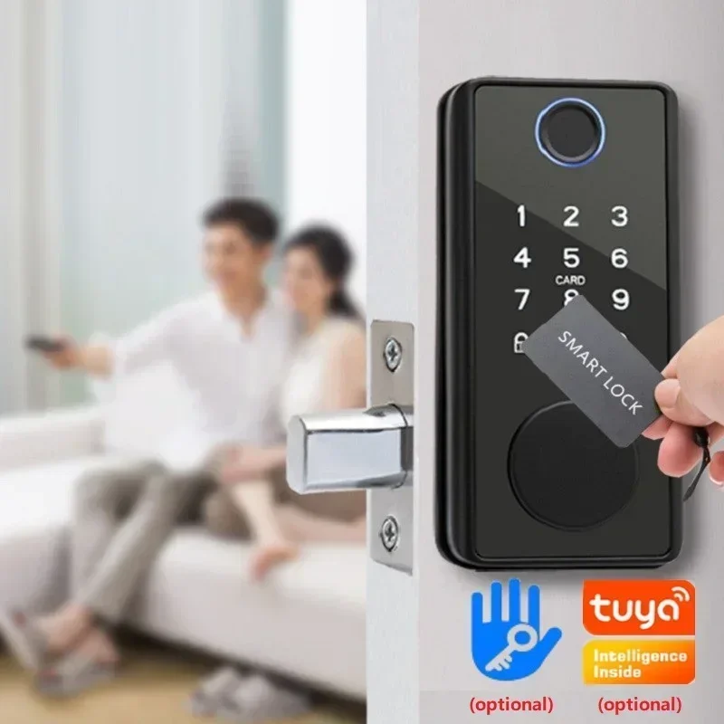 Tuya Smart Door Lock TTlock Electrical Fingerprint Lock App Biometric Fingerprint Password Card ...