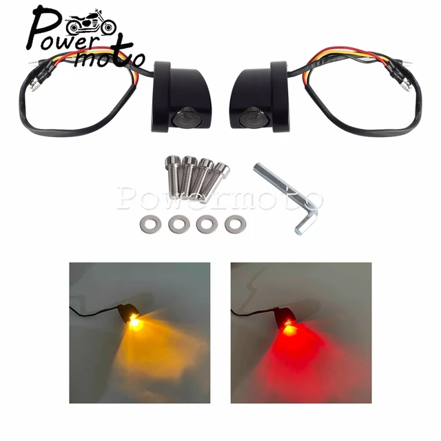 Motorcycle Fender Struts LED Turn Signals Lights Rear Turn Signal Lamp ...