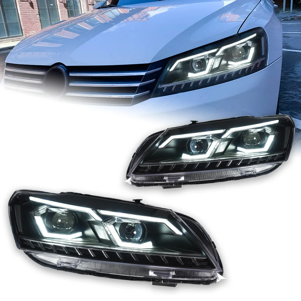 AKD-Car-Styling-for-VW-Passat-B7-Headlights-2011-2016-LED-Headlight-DRL ...