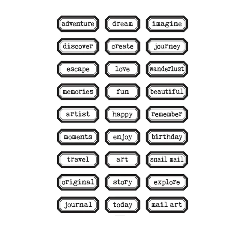 New-Word-Labels-Clear-Seal-Stamp-DIY-Scrapbooking-Embossing-Photo-Album ...