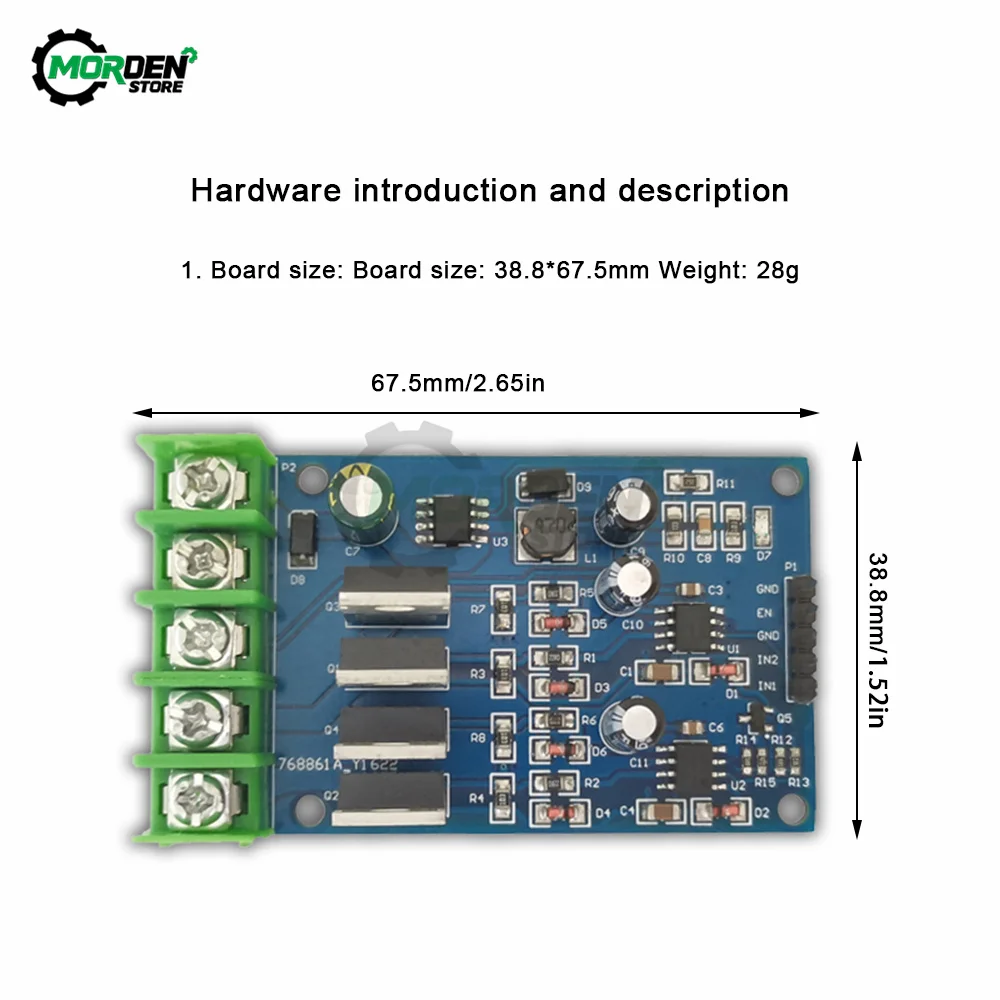 170W High Power H-Bridge Motor Driver Module For NMOS Brake Duty Cycle ...
