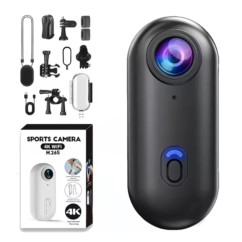 4K Portable Mini Sports Camera WiFi HD Outdoor Waterproof Wearable ...