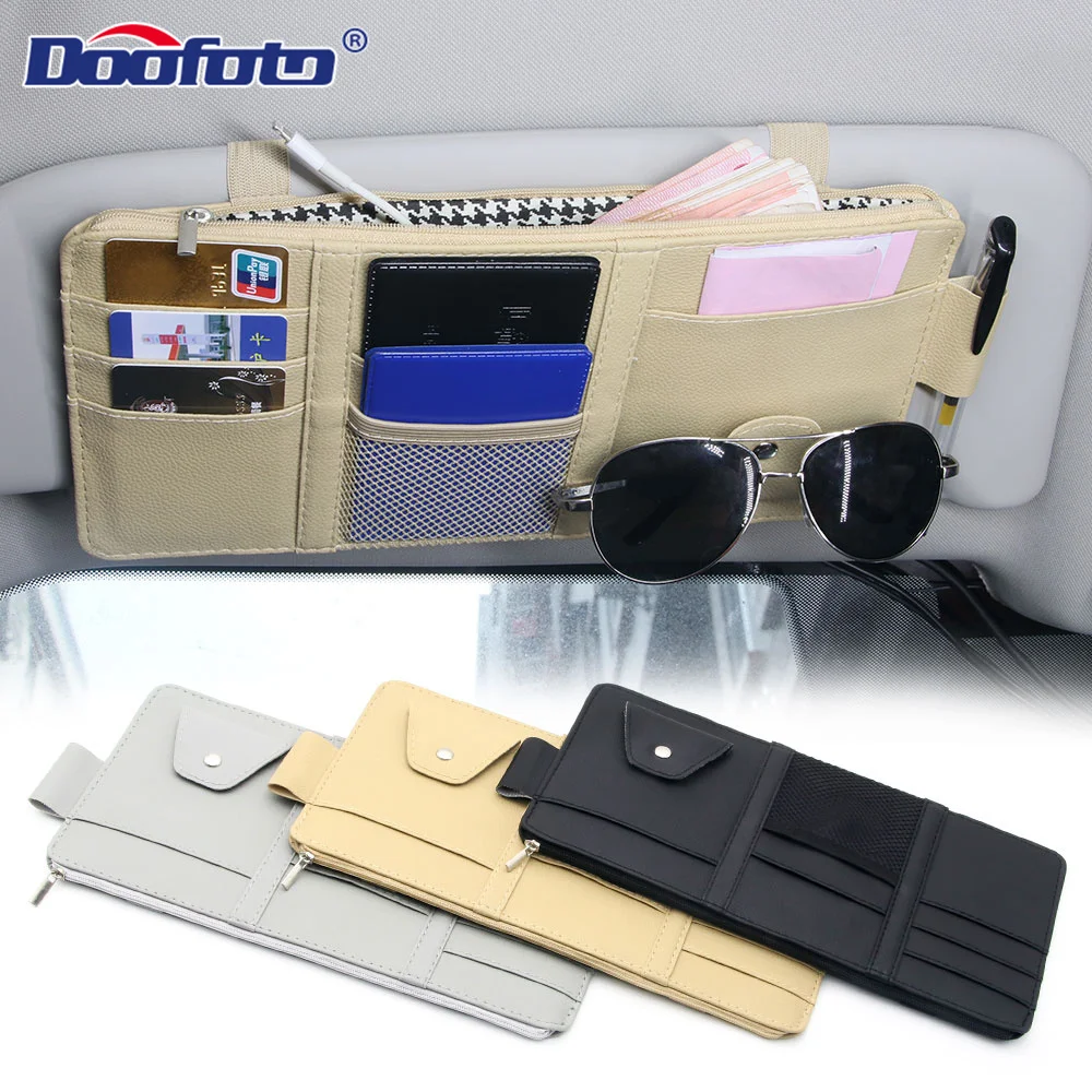 Car-Sun-Visor-Organizer-Multi-Pocket-Auto-Interior-Accessories-Zipper ...