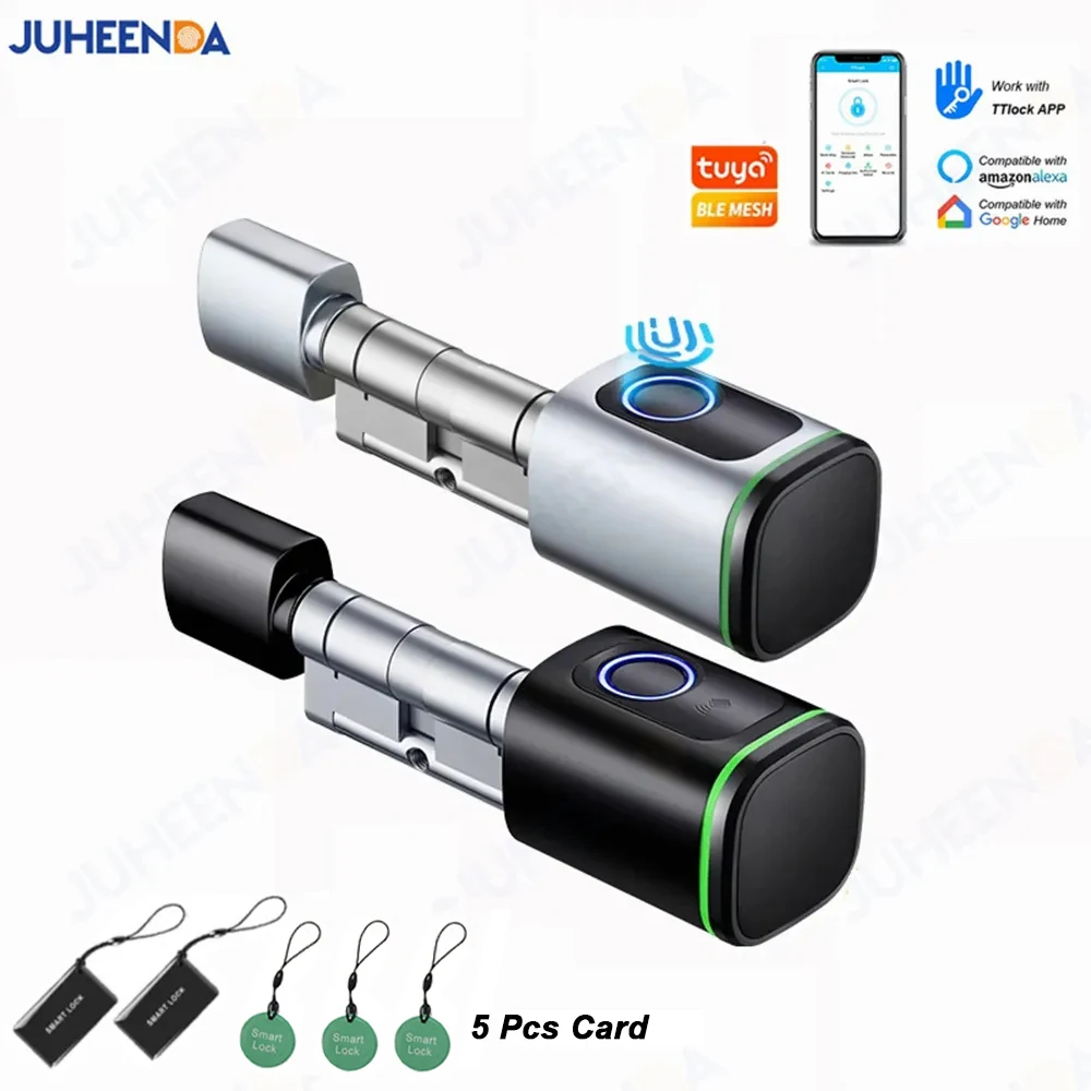 Euro-Tuya-Smart-Lock-Cylinder-Fingerprint-IC-Card-TTLock-App-Electronic ...