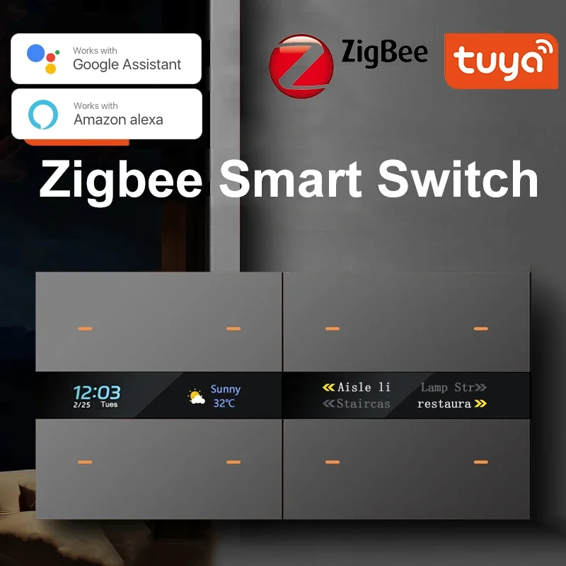 Interruptor-Zigbee-inteligente-Tuya-dispositivo-con-pantalla-de-Tiempo ...