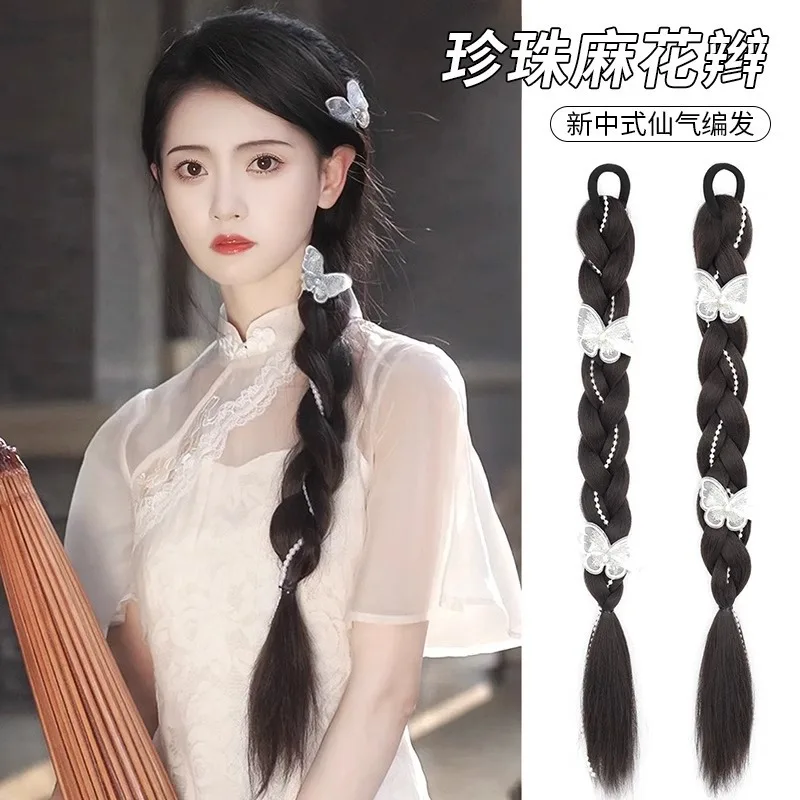 Cosplay-False-Braids-Women-s-High-Ponytail-Artificial-Hair-Twist-Braid ...