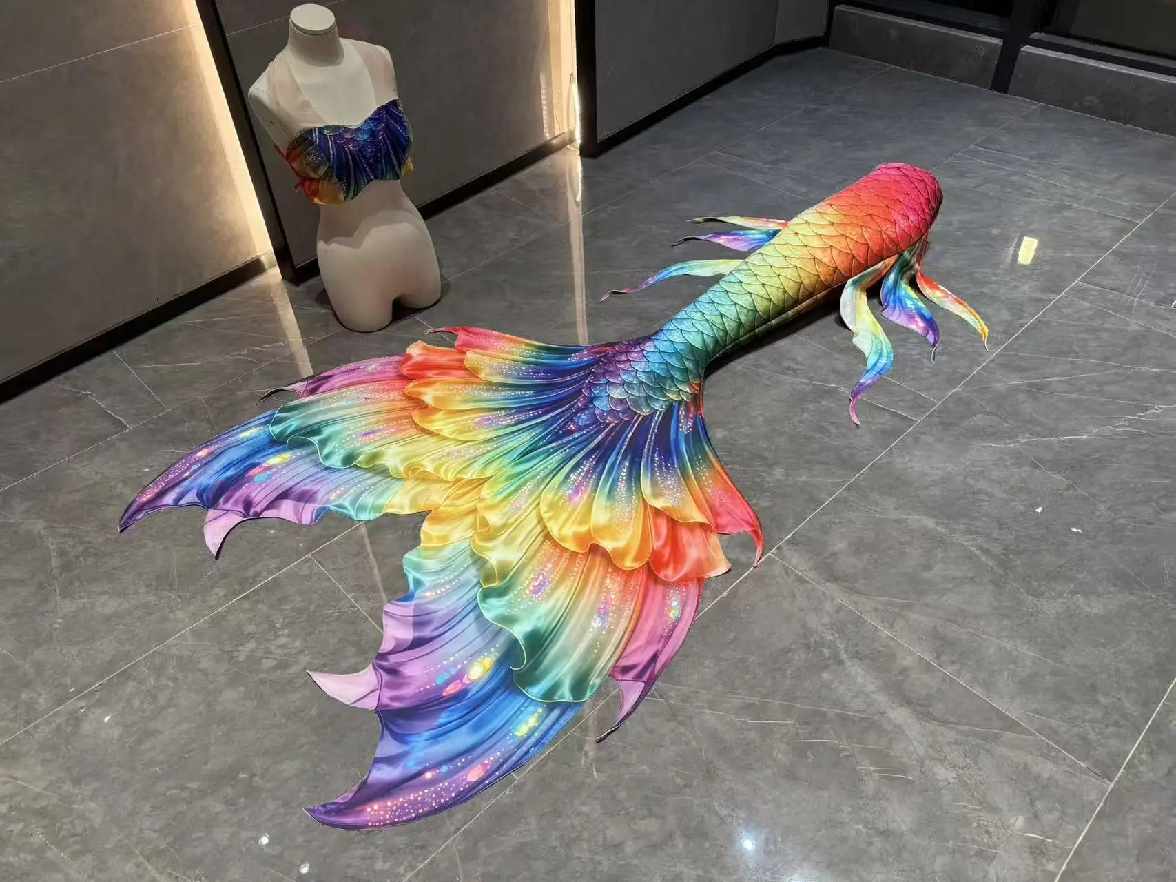 Original Design Rainbow Mermaid Tail Aquarium Diving Performance ...