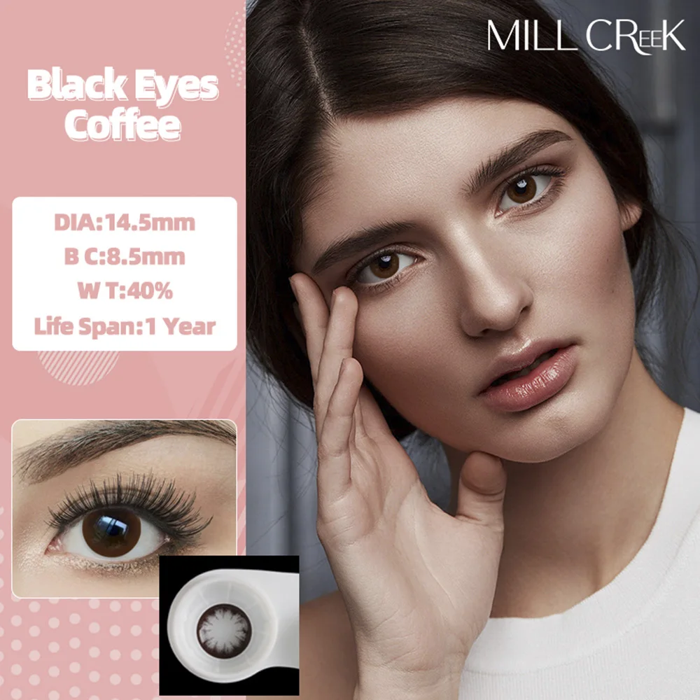 Mill Creek 1 Pair Color Contact Lenses For Eyes Myopia Degree Eyes Contacts Color Lens Makeup ...