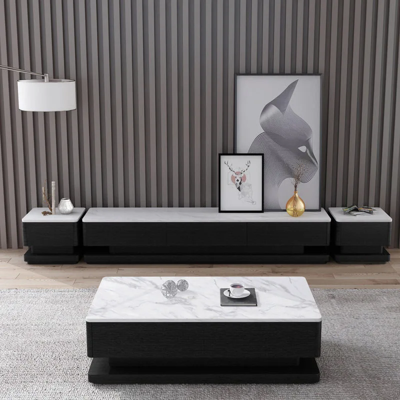 Living-room-centre-table-Marble-coffee-table-wooden-side-table-TV ...