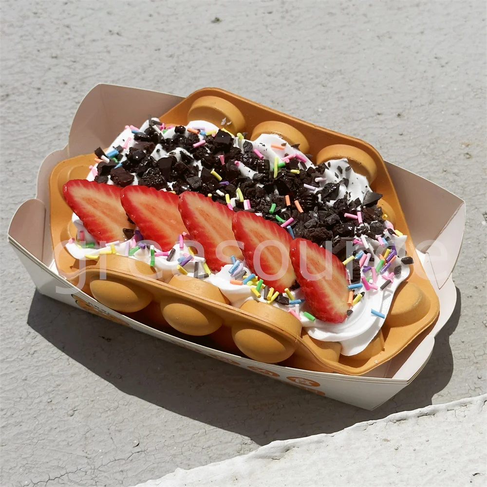 Craft Foam Waffle Base Cream Glossy Chocolate Layers Photography ...