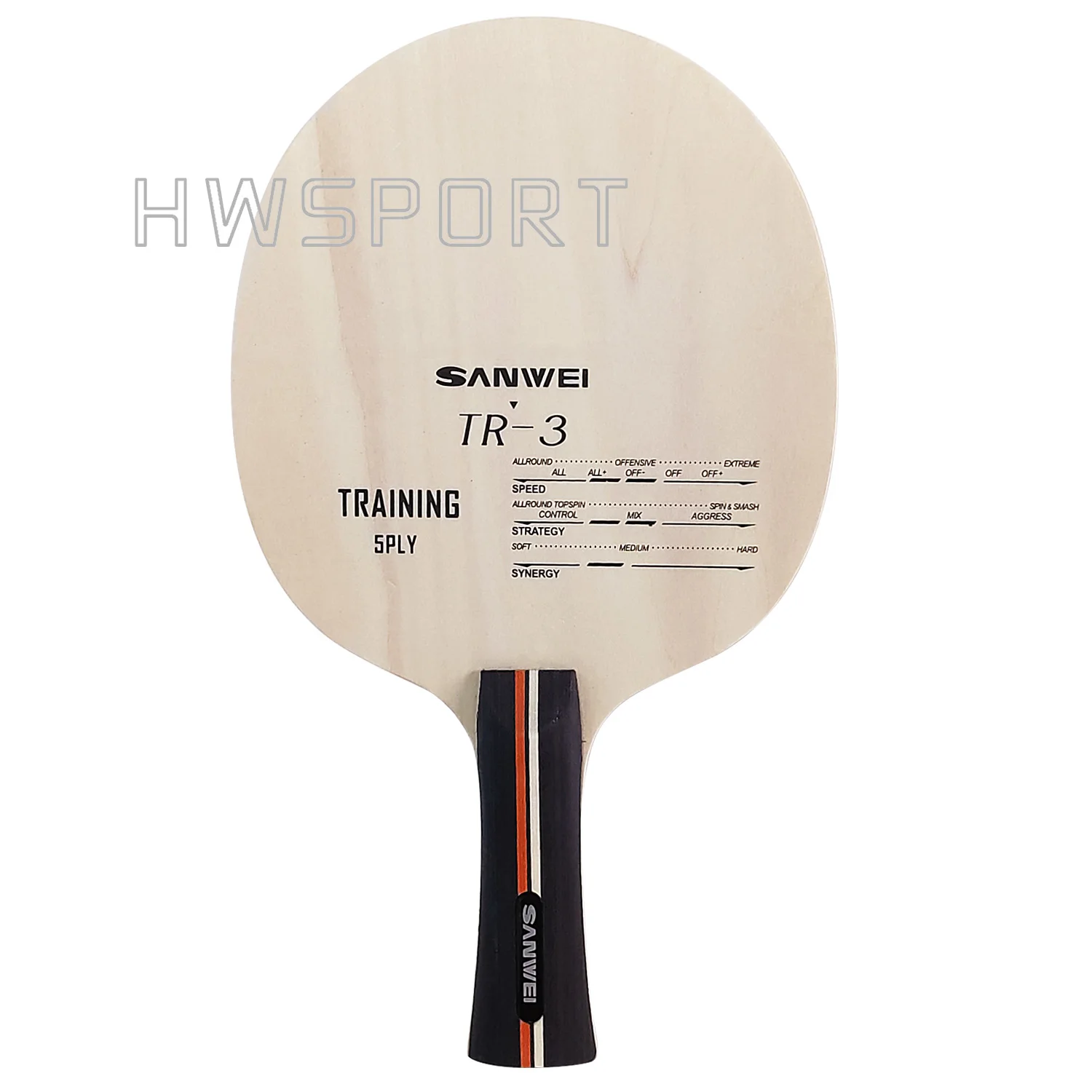SANWEI TR-3 Table Tennis Blade Elastic 5-PLY Wood Offensive Ping Pong ...