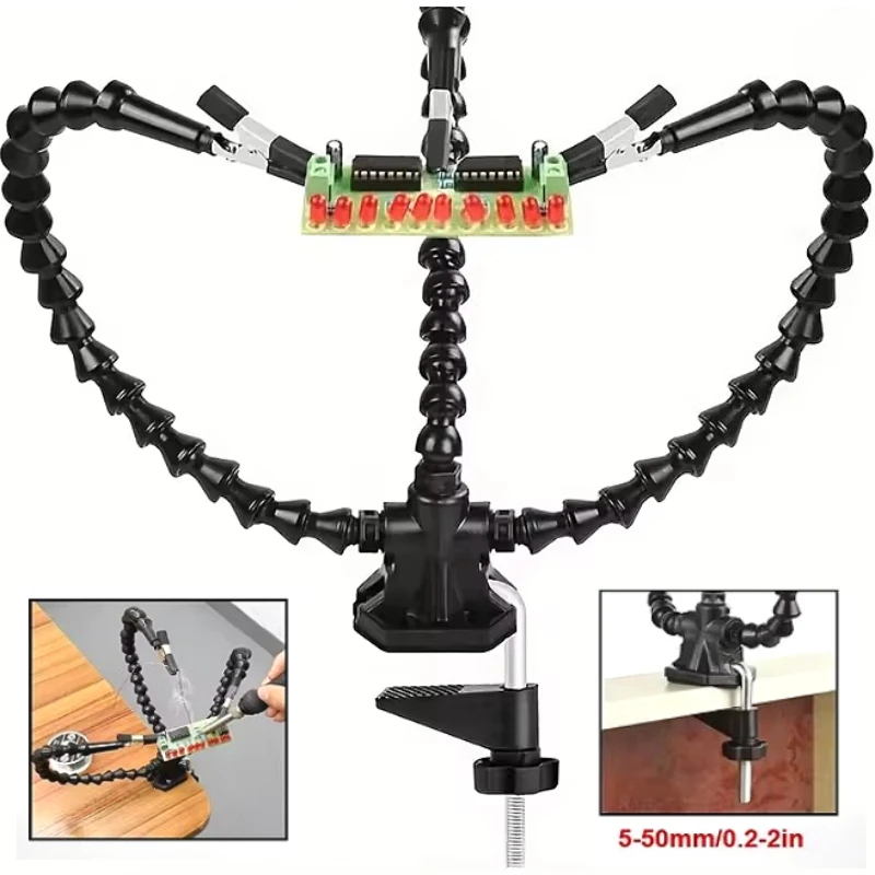 Soldering Station with 3Pcs Flexible Arms Soldering Iron Holder Third ...