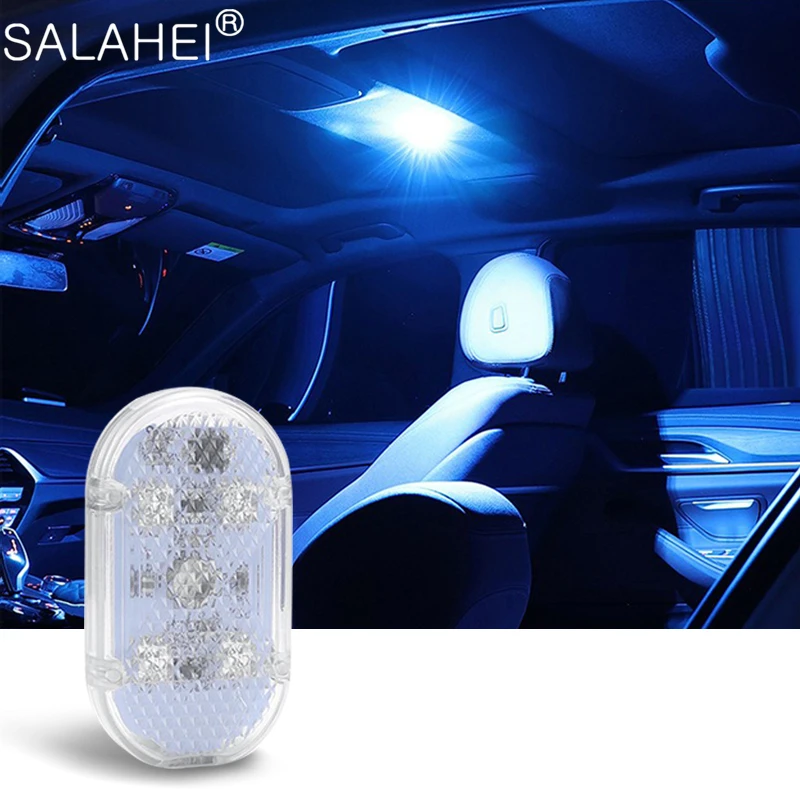 Colorful-Car-LED-Touch-Lights-6-led-Interior-Light-Magnetic-Auto-Door ...