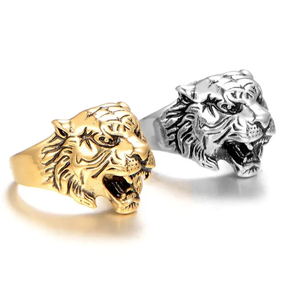 man-Tiger-ring-zodiac-tiger-head-hollow-ring-male-trendy-personality ...