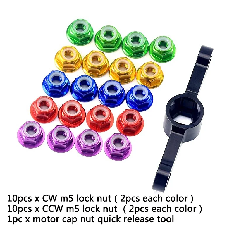 20Pcs M5 Motor Screw Props Nut Flange Nut Propeller Adapter Release ...