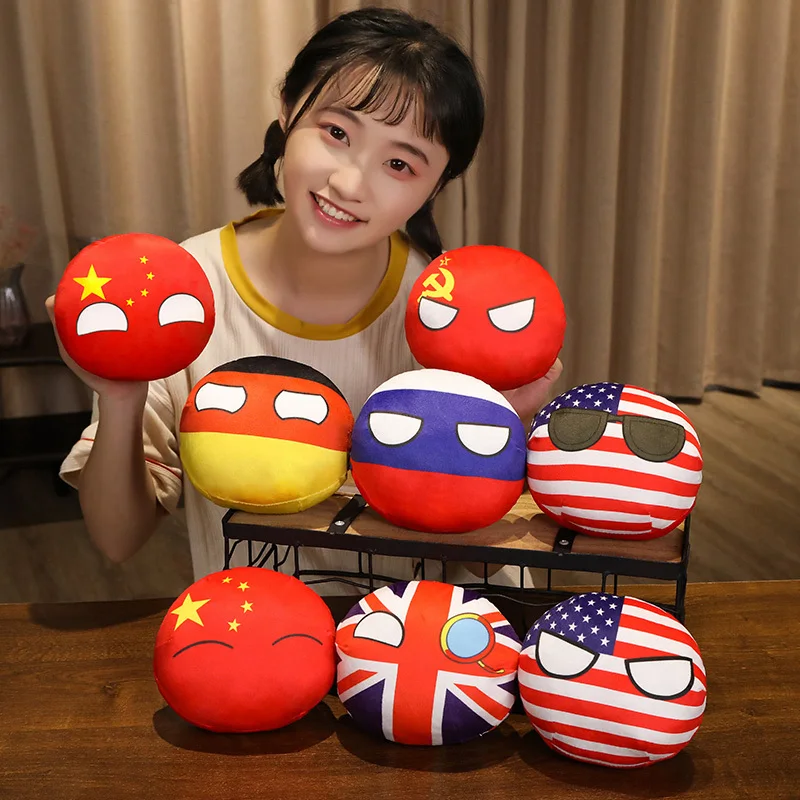 10cm Polandball Plush Doll Countryball USSR USA FRANCE RUSSIA UK JAPAN ...