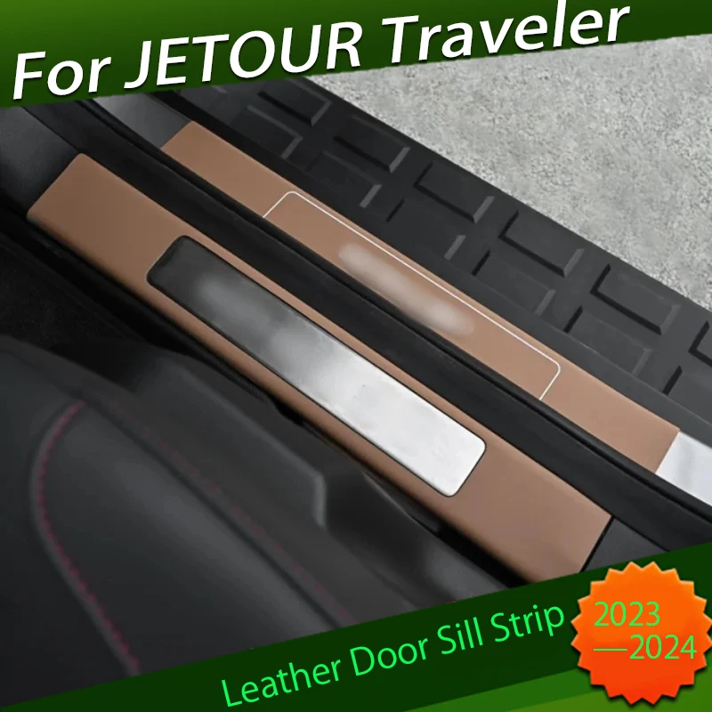 Car-Leather-Door-Sill-Strip-Fit-for-Chery-JETOUR-Traveler-T2-2023-2024 ...
