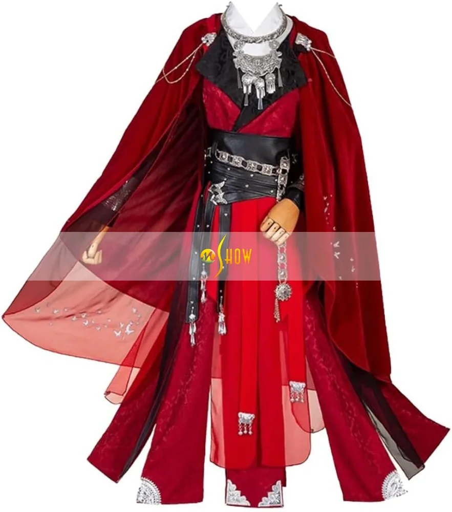 Hua-Cheng-Cosplay-Costume-Tian-Guan-Ci-Fu-Mens-Red-Cloak-Full-Set-HanFu ...